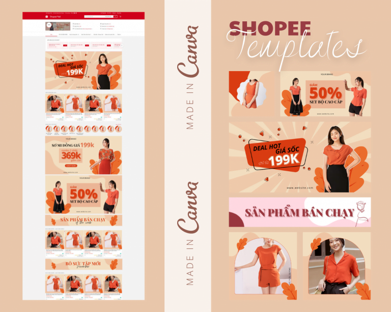 Shopee Template Và Cách Thiết Kế Chi Tiết Trên Canva