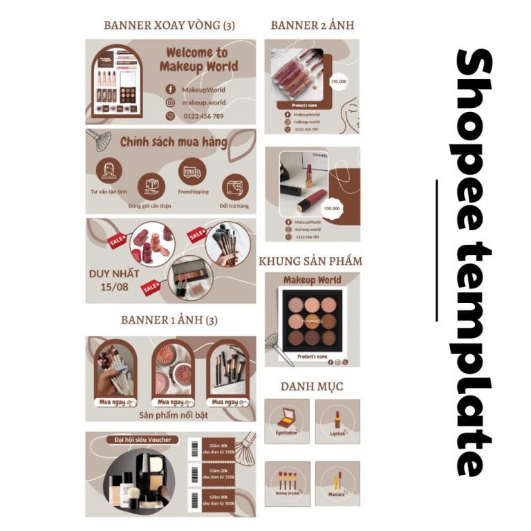 Shopee Template Và Cách Thiết Kế Chi Tiết Trên Canva